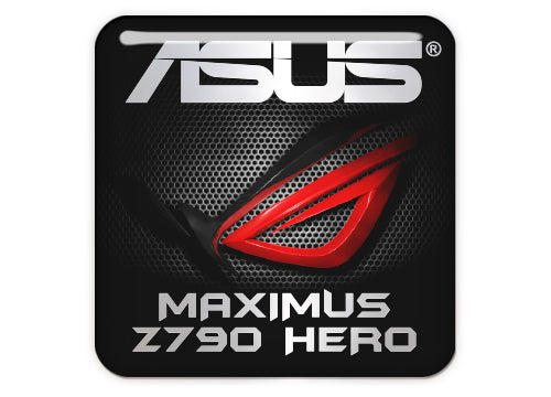 ASUS ROG MAXIMUS Z790 HERO Motherboard 1"x1" Chrome Effect Domed Case ...