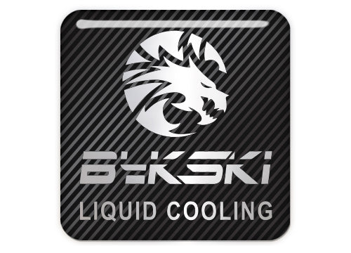 Bykski Liquid Cooling 1"x1" Chrome Effect Domed Case Badge / Sticker L ...