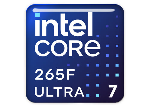 Intel Core Ultra 7 265F 1"x1" Chrome Effect Domed Case Badge / Sticker ...