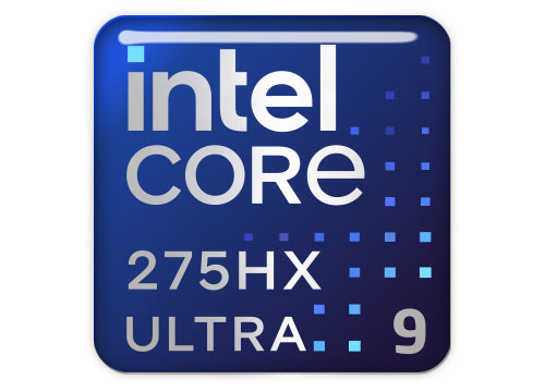 Intel Core Ultra 9 275HX 1"x1" Chrome Effect Domed Case Badge / Sticke ...