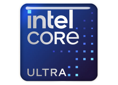Intel Core Ultra 1"x1" Chrome Effect Domed Case Badge / Sticker Logo ...