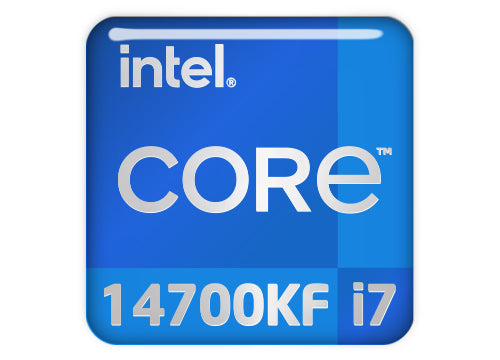 Intel Core i7 14700KF 1"x1" Chrome Effect Domed Case Badge / Sticker L ...