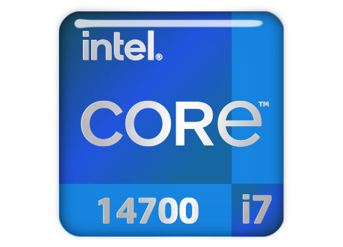 Intel Core i7 14700 1"x1" Chrome Effect Domed Case Badge / Sticker Log ...