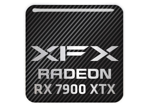 XFX Radeon RX 7900 XTX 1"x1" Chrome Effect Domed Case Badge / Sticker ...