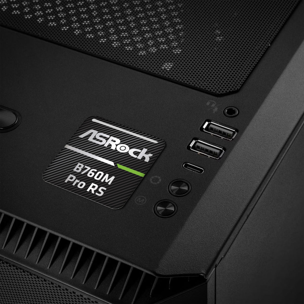 ASRock B760M Pro RS Motherboard 1"x1" Chrome Effect Domed Case Badge ...