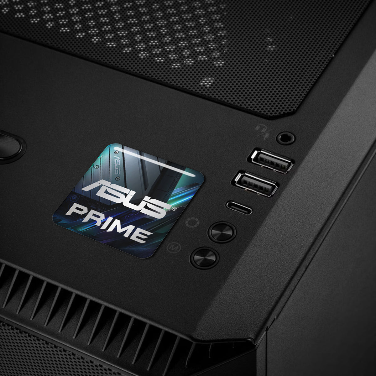 Asus Prime Motherboard 1"x1" Chrome Effect Domed Case Badge / Sticker ...