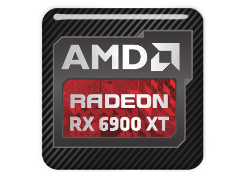 AMD Radeon RX 6900 XT 1"x1" Chrome Effect Domed Case Badge / Sticker L ...