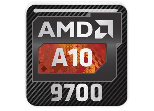 AMD A10 9700 1"x1" Chrome Effect Domed Case Badge / Sticker Logo ...