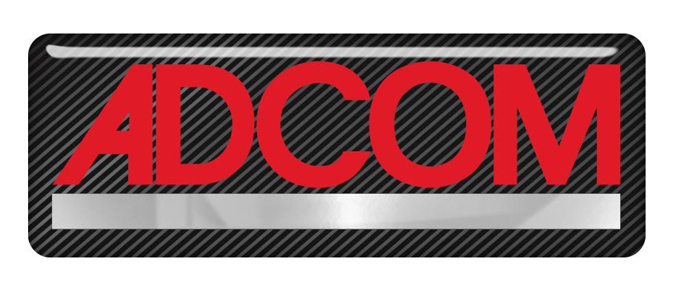Adcom 2.75"x1" Chrome Effect Domed Case Badge / Sticker Logo – Sticker ...