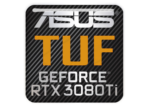 Asus Tuf GeForce RTX 3080 Ti 1"x1" Insignia de caja abovedada con efec ...