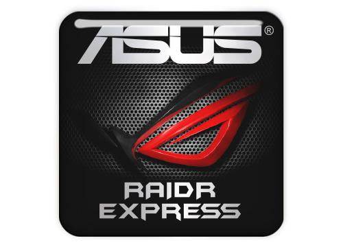 Asus ROG RAIDR Express 1"x1" Chrome Effect Domed Case Badge / Sticker ...