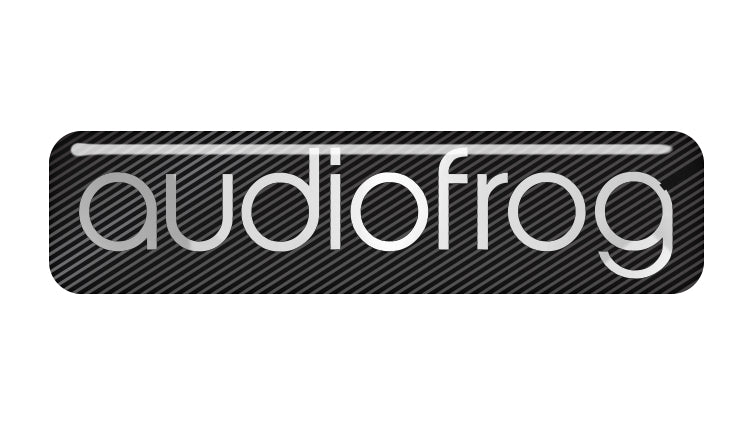 Audiofrog 2"x0.5" Chrome Effect Domed Case Badge / Sticker Logo ...