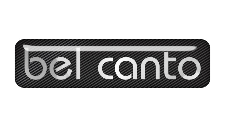 Bel Canto 2"x0.5" Chrome Effect Domed Case Badge / Sticker Logo ...