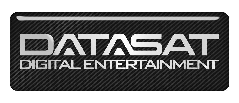 Datasat 2.75"x1" Chrome Effect Domed Case Badge / Sticker Logo ...