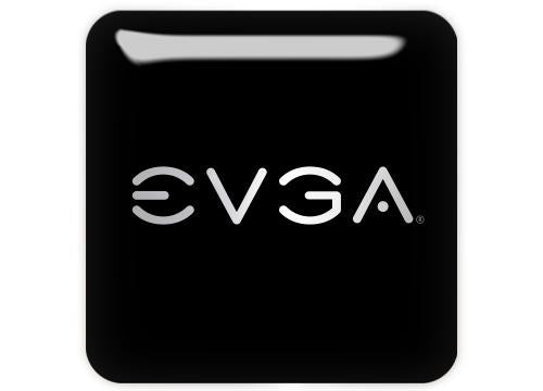 EVGA 1"x1" Chrome Effect Domed Case Badge / Sticker Logo – Sticker Library
