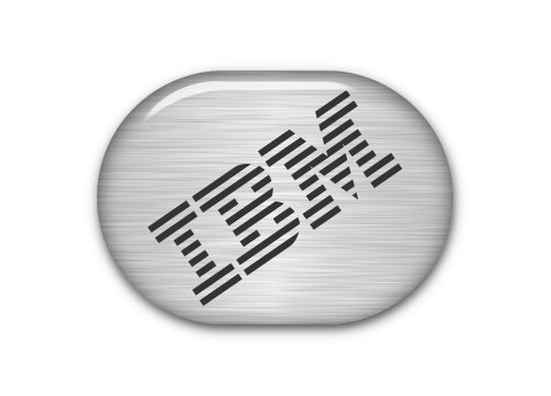 IBM Model M 1"x0.8" Brushed Silver Effect Domed Badge / Sticker Logo ...