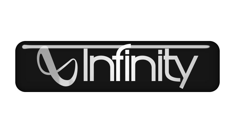 Infinity 2"x0.5" Chrome Effect Domed Case Badge / Sticker Logo ...