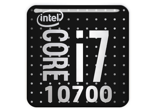 Intel Core i7 10700 1"x1" Chrome Effect Domed Case Badge / Sticker Log ...