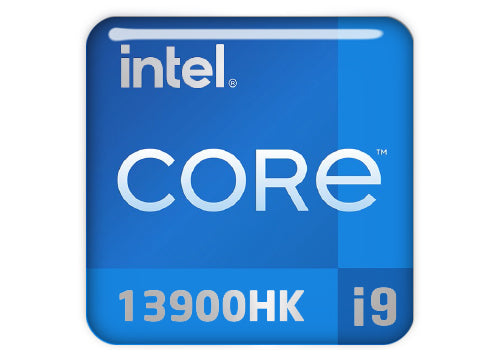 Intel Core i9 13900HK 1"x1" Chrome Effect Domed Case Badge / Sticker L ...