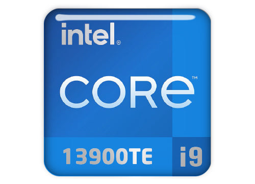 Intel Core i9 13900TE 1"x1" Chrome Effect Domed Case Badge / Sticker L ...