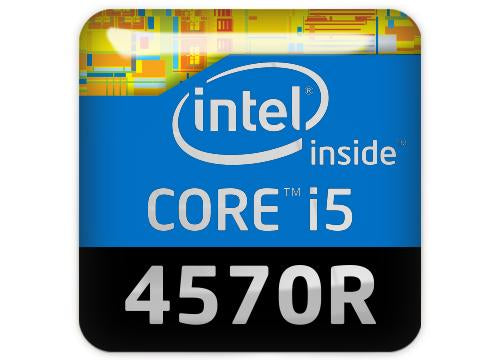 Intel Core i5 4570R 1"x1" Chrome Effect Domed Case Badge / Sticker Log ...