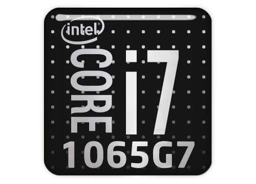 Intel Core i7 1065G7 1"x1" Chrome Effect Domed Case Badge / Sticker Lo ...