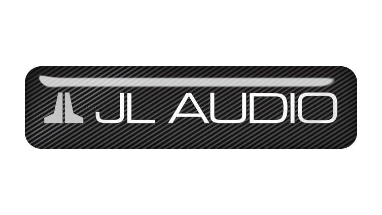 JL Audio 2"x0.5" Chrome Effect Domed Case Badge / Sticker Logo ...