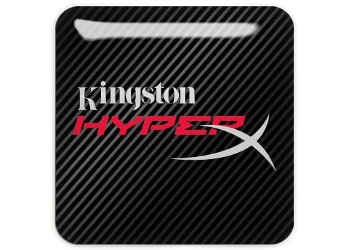 Kingston HyperX 1"x1" Chrome Effect Domed Case Badge / Sticker Logo ...