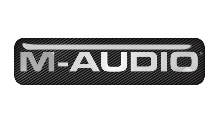 M-Audio 2"x0.5" Chrome Effect Domed Case Badge / Sticker Logo – Sticker ...