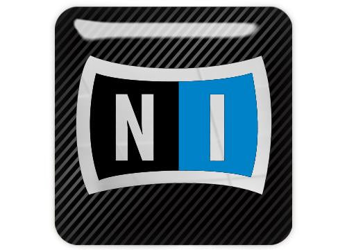 Native instruments 1"x1" Chrome Effect Domed Case Badge / Sticker Logo ...