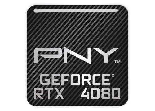 PNY GeForce RTX 4080 1"x1" Insignia de caja abovedada con efecto croma ...