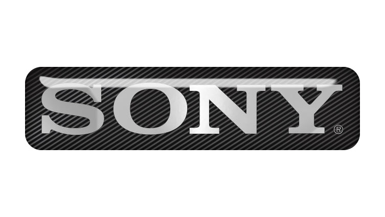Sony 2"x0.5" Chrome Effect Domed Case Badge / Sticker Logo – Sticker ...
