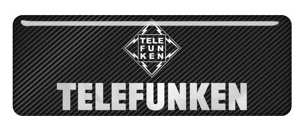 Telefunken 2.75"x1" Chrome Effect Domed Case Badge / Sticker Logo ...