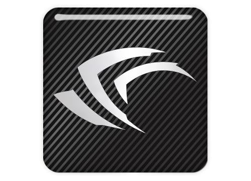 nVidia « Claw » Noir 1"x1 » Badge de boîtier bombé effet chromé / Logo ...